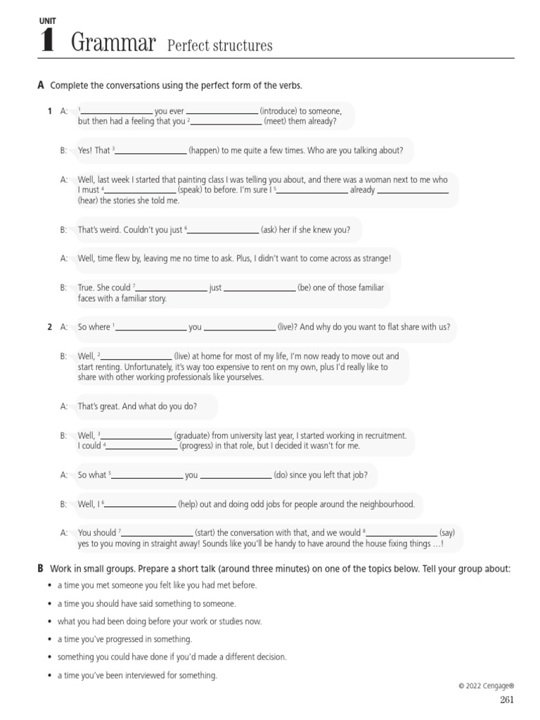 Perfect Verb Forms Practice Exercises | PDF