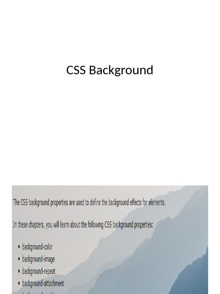 CSS Backgroundb | PDF
