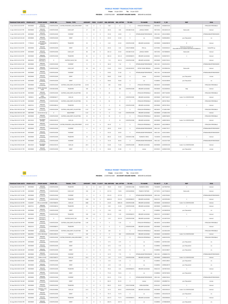 MomoStatementReport | PDF | Debit Card | Payments