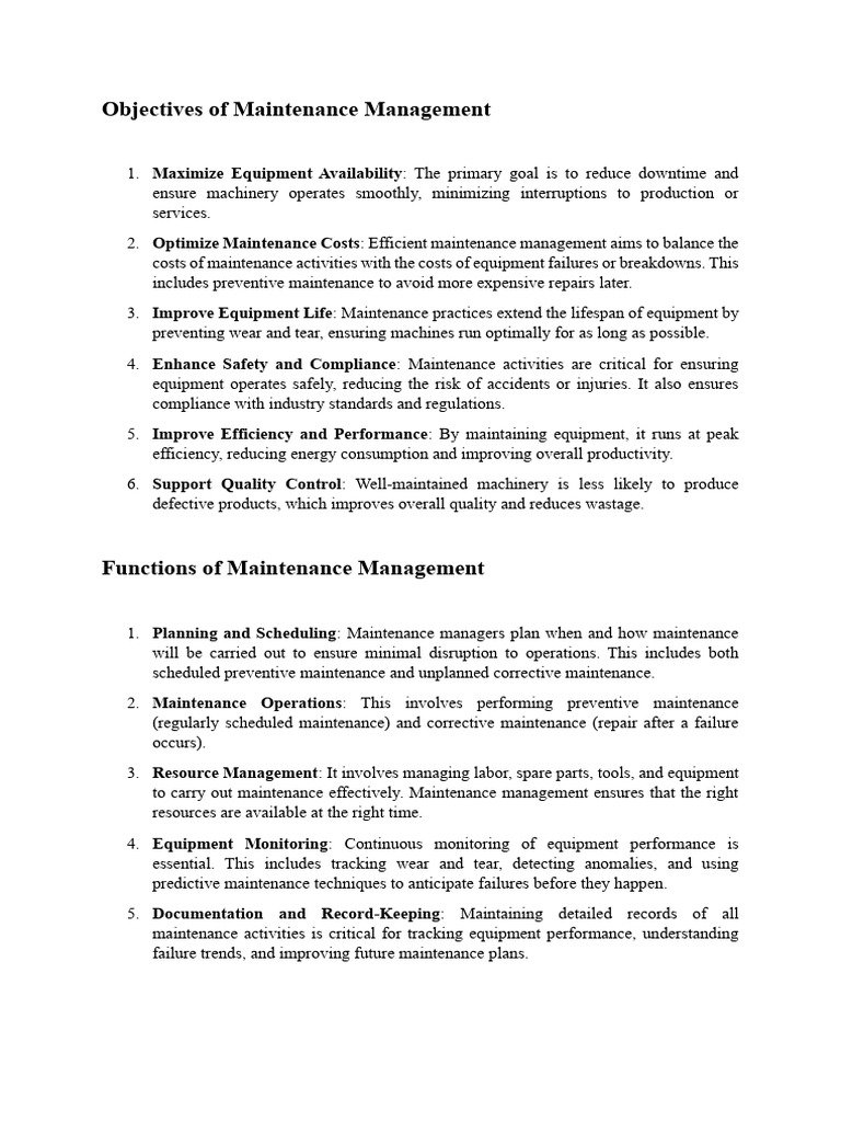 Unit-1 Maintenance Management | PDF | Reliability Engineering | Fracture