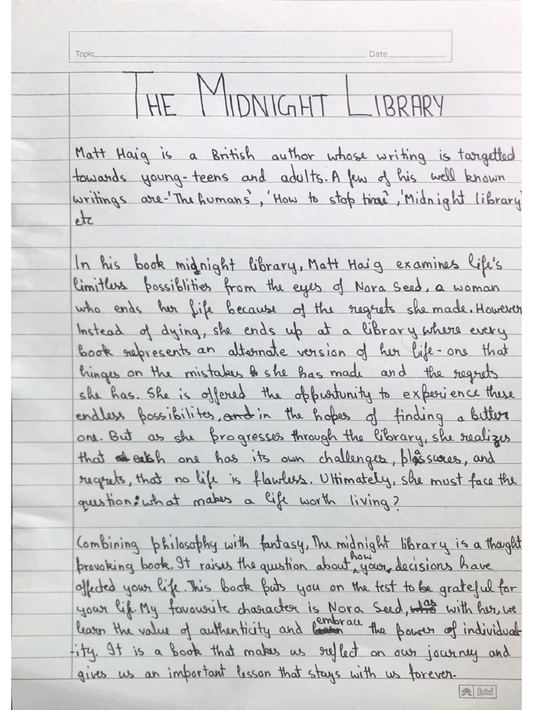 English ASL-The Midnight Library | PDF