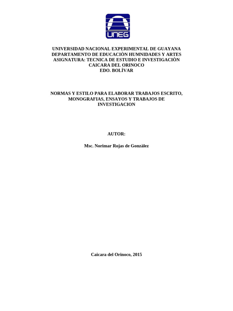 Normas APA 5ta Edición para Trabajos | PDF | Caso de estudio
