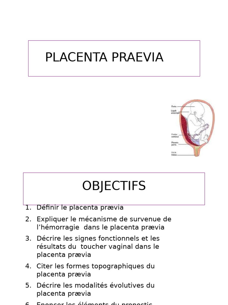 Gestion du placenta praevia | PDF | Accouchement | Utérus