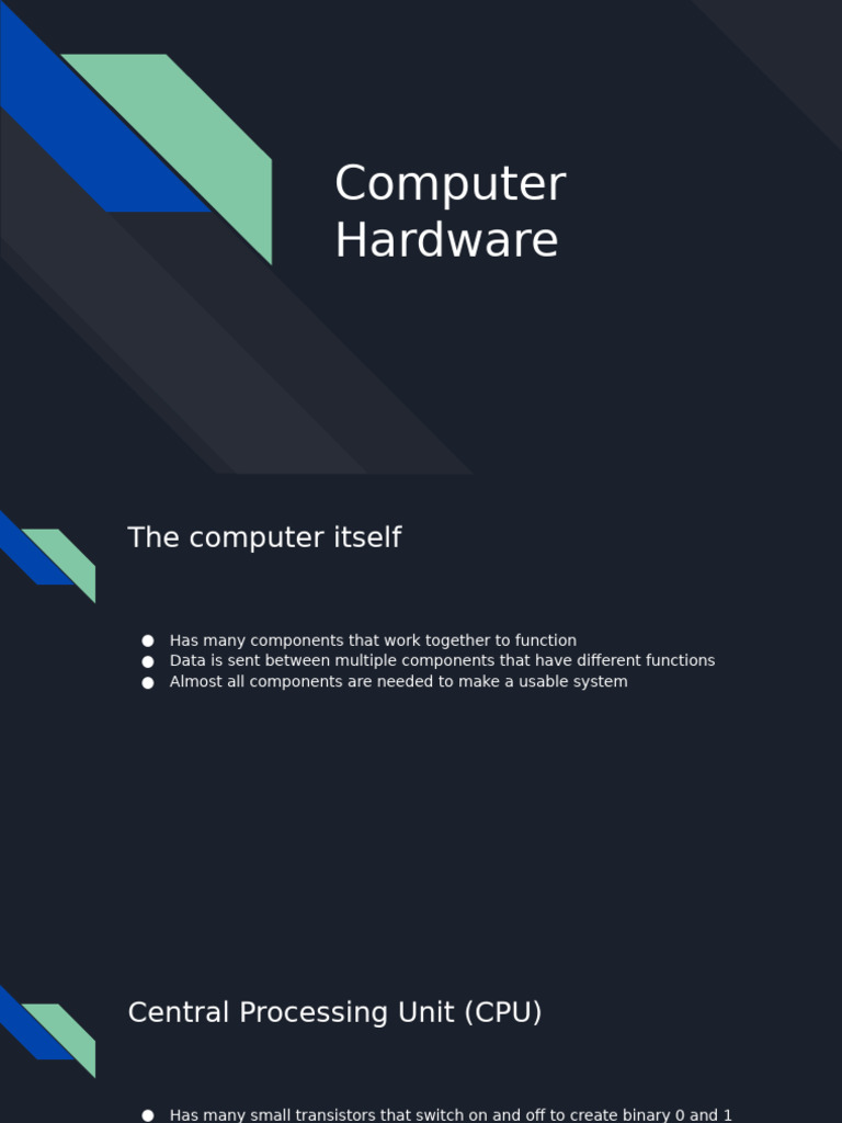 Computer Hardware | PDF | Random Access Memory | Solid State Drive