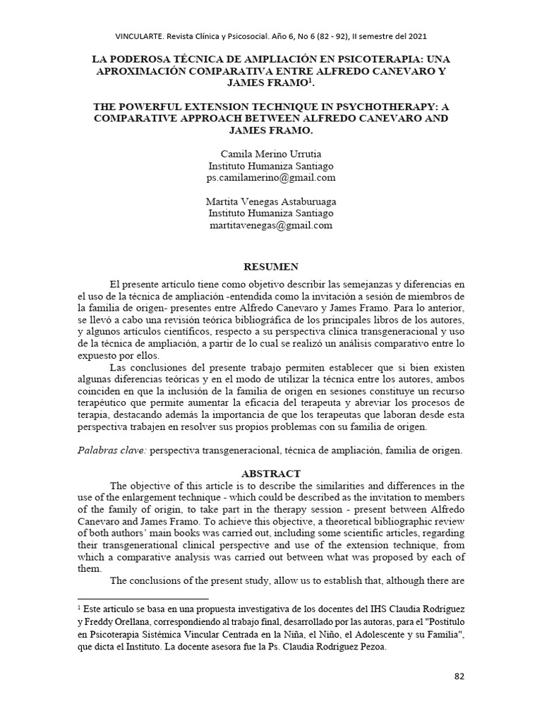 La Poderosa Tecnica de La Ampliacion en Psicoterapia - MerinoyVenegas ...