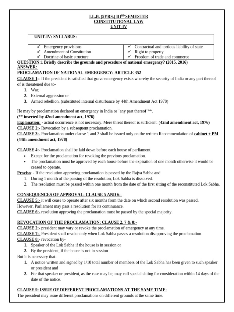 Constitution Unit 4 Hons 3rd Sem | PDF | Supermajority | Ratification