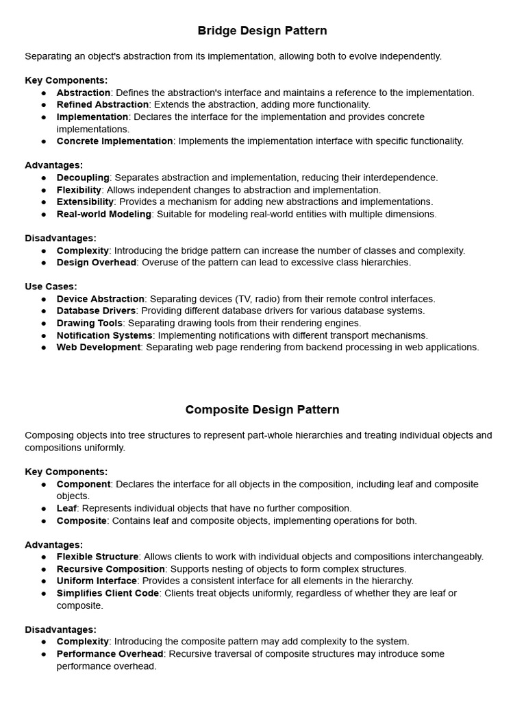 Day 9 - Bridge, Composite, Facade and Proxy Design Patterns | PDF | Proxy Server | Abstraction ...