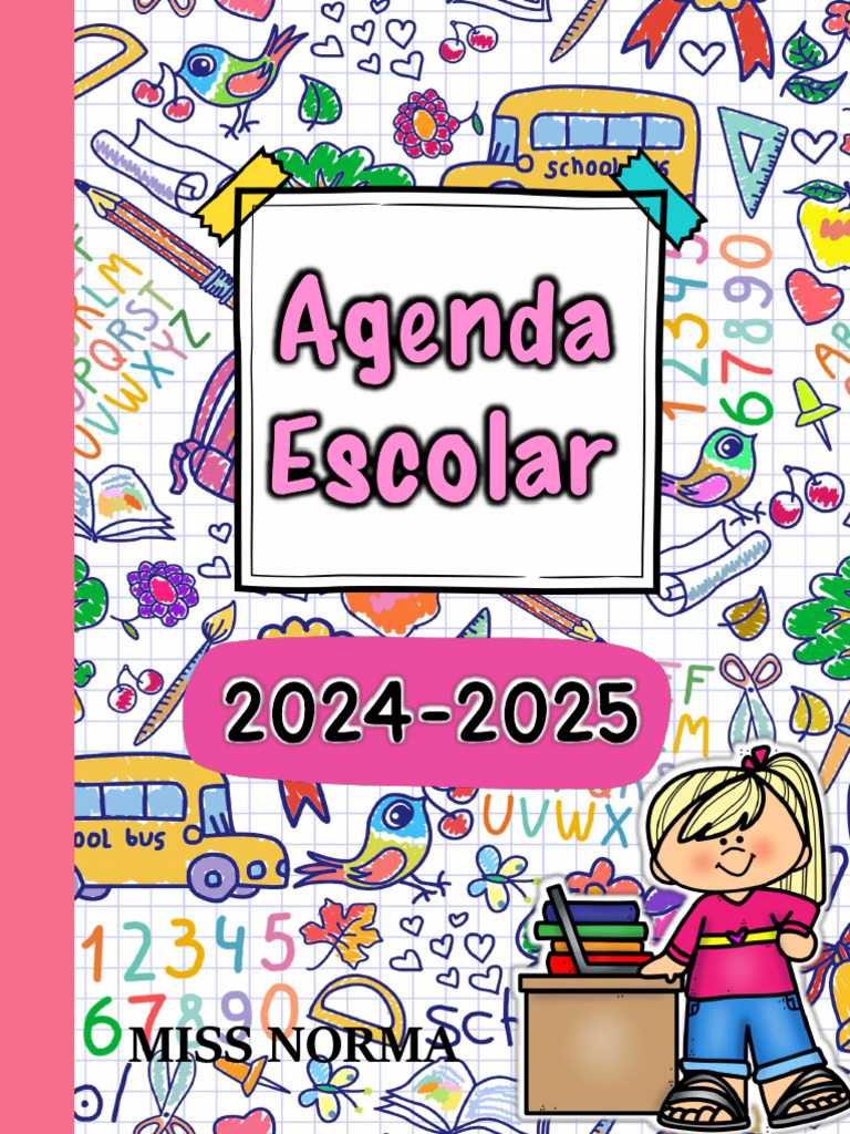 Agenda Escolar 2024 2025 MISS NORMA | PDF | Calendario