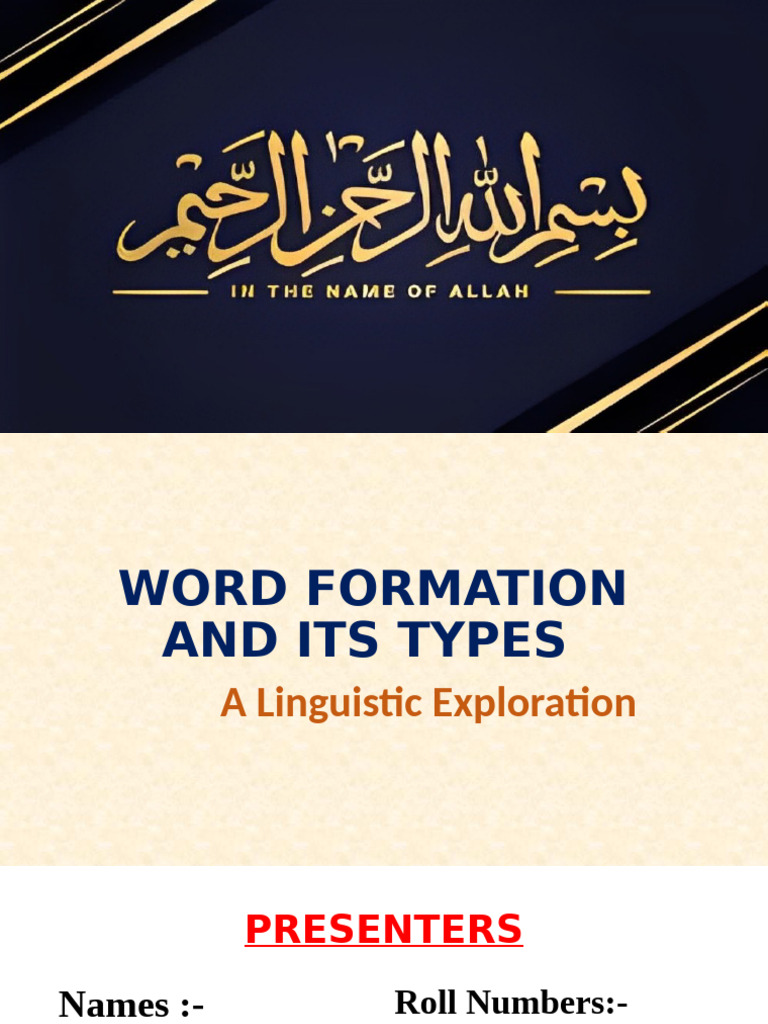 Types of Word Formation Explained | PDF