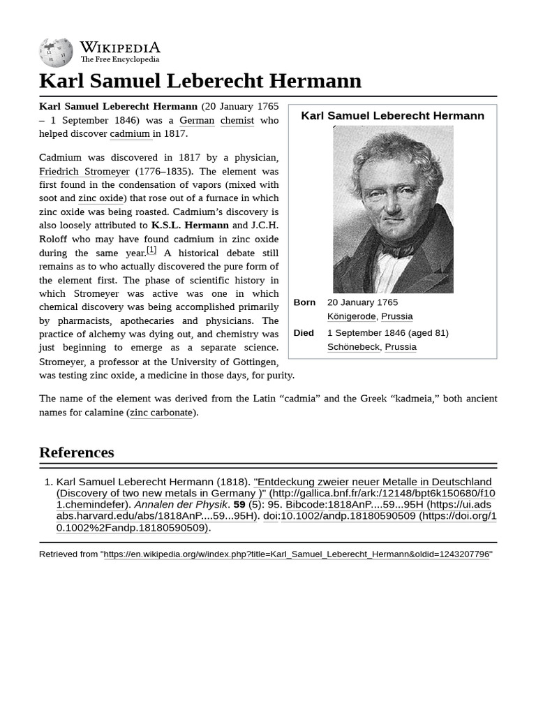 Karl Samuel Leberecht Hermann | PDF