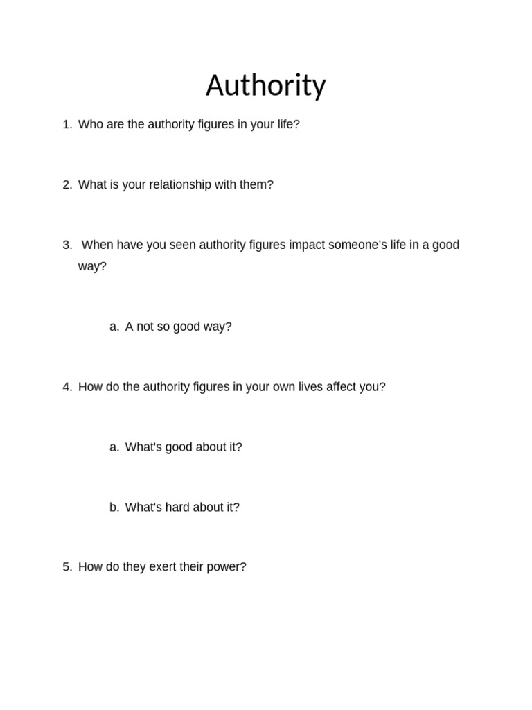 Authority Questions | PDF