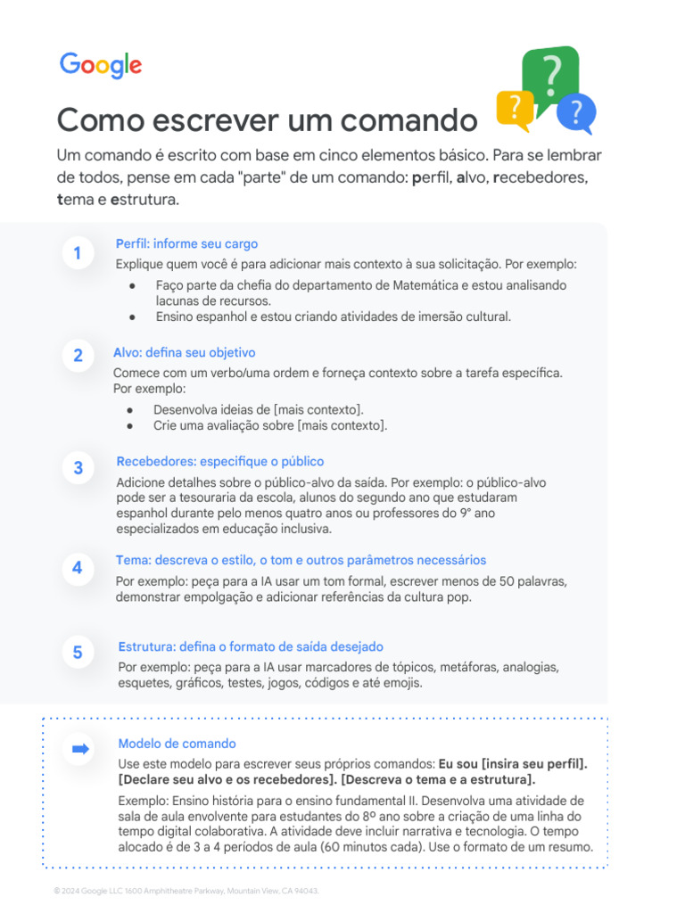 Como Escrever Um Comando PT BR | PDF