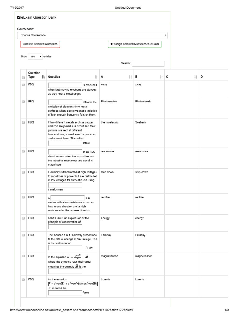 Physics Exam Prep Guide | PDF | Inductor | Electric Field