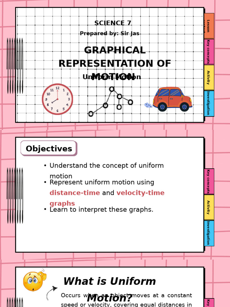 Understanding Uniform Motion Graphs | PDF | Speed | Acceleration