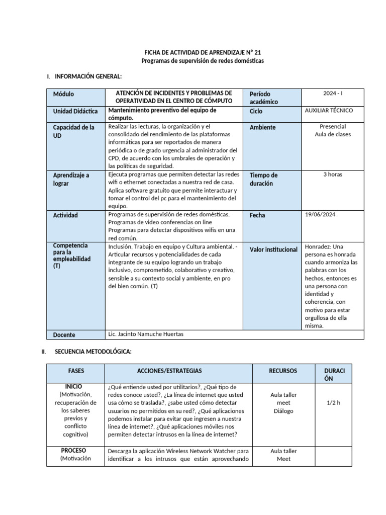 FAA21 Programas de Supervisión de Redes Domésticas | PDF | Internet ...