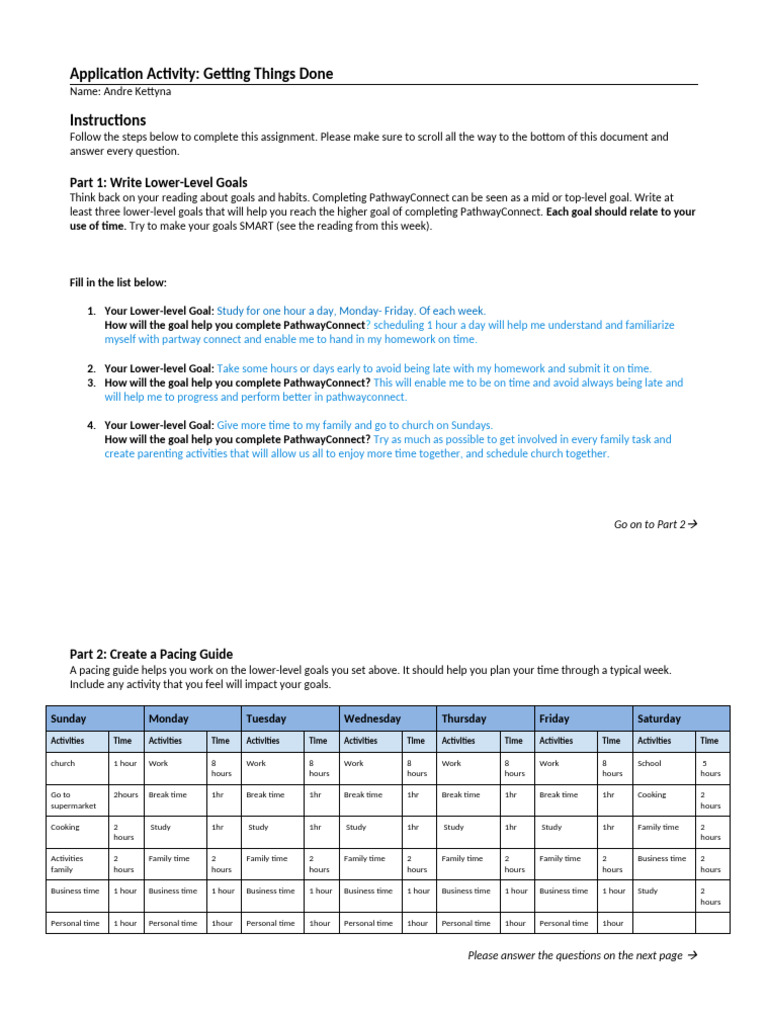 Pc101 Applicationactivity Gettingthingsdonetemplate | PDF