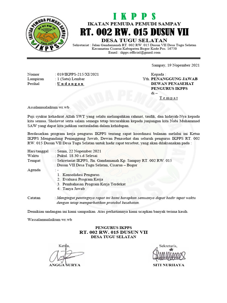 2021-SURAT UNDANGAN RAKOR-22-11-2021 | PDF