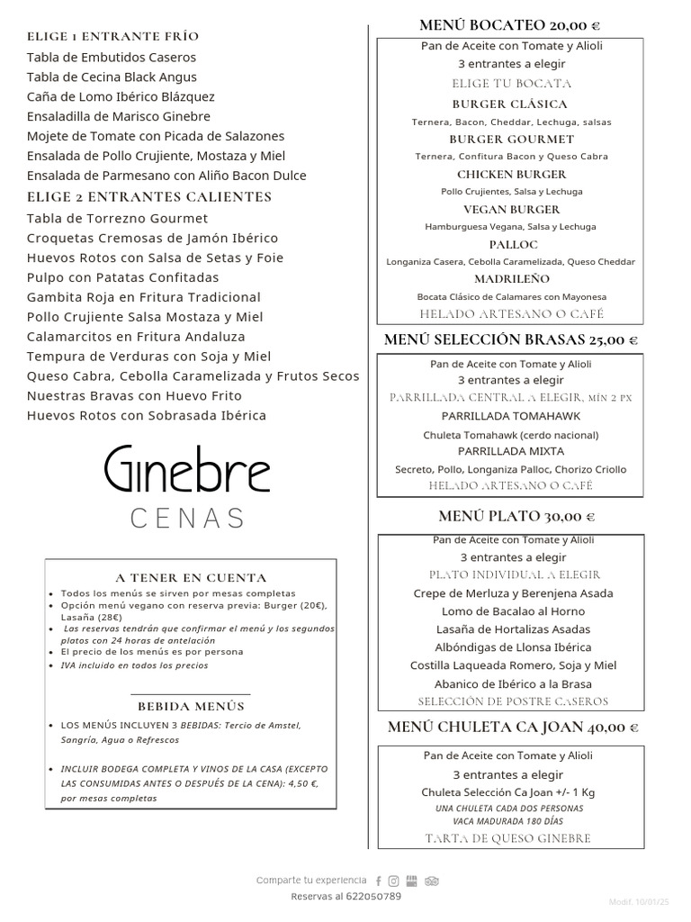 Menu Cena 09 01 25 | PDF | ensalada | Alimentos
