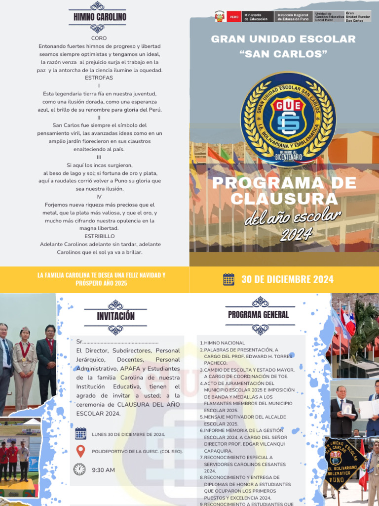 Programa de Clausura | PDF