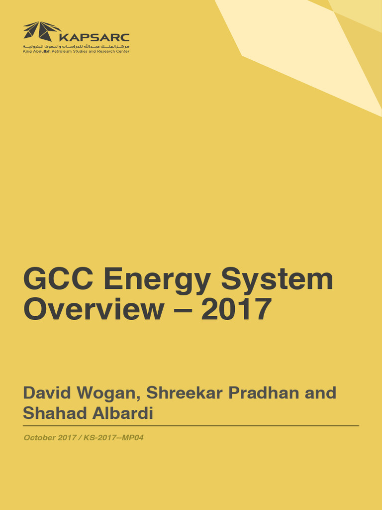 2019 KAPSARC GCC Energy Overview 2017 | PDF | Gulf Cooperation Council ...