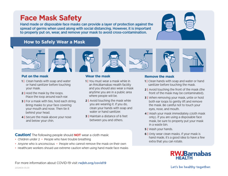 RWJBH Corp Face Mask Safety Infographic | PDF