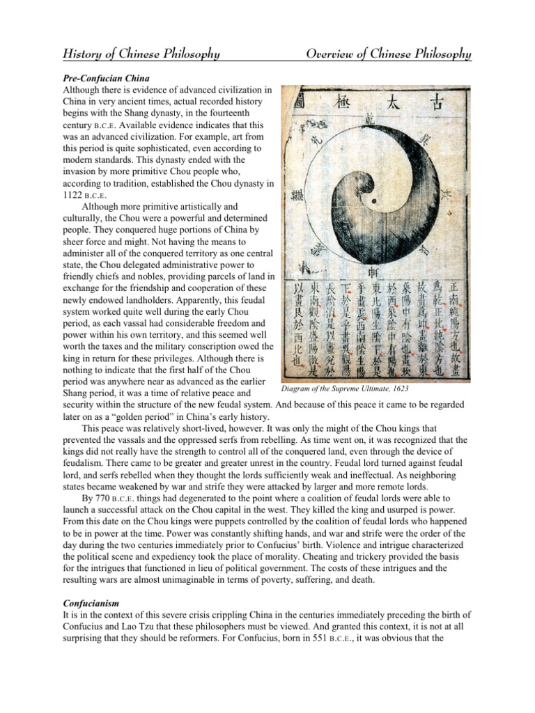 Chinese Philosophy: Confucianism & Taoism | PDF | Chinese Philosophy ...
