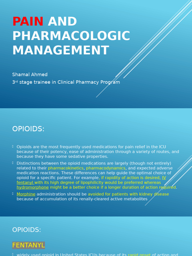 Pain and Pharmacologic Management | PDF | Opioid | Analgesic