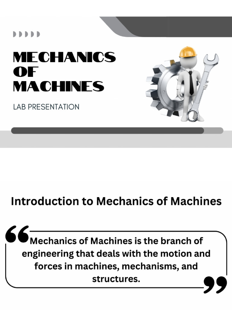 Mechanics of Machine LAB Ppt-1 | PDF