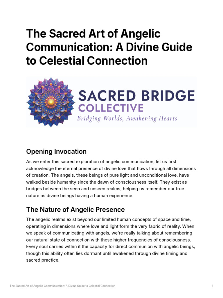 The Sacred Art of Angelic Communication A Divine Guide To Celestial ...