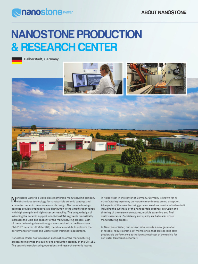 Nanostone Ceramic Membrane Technology | PDF | Membrane | Ceramics