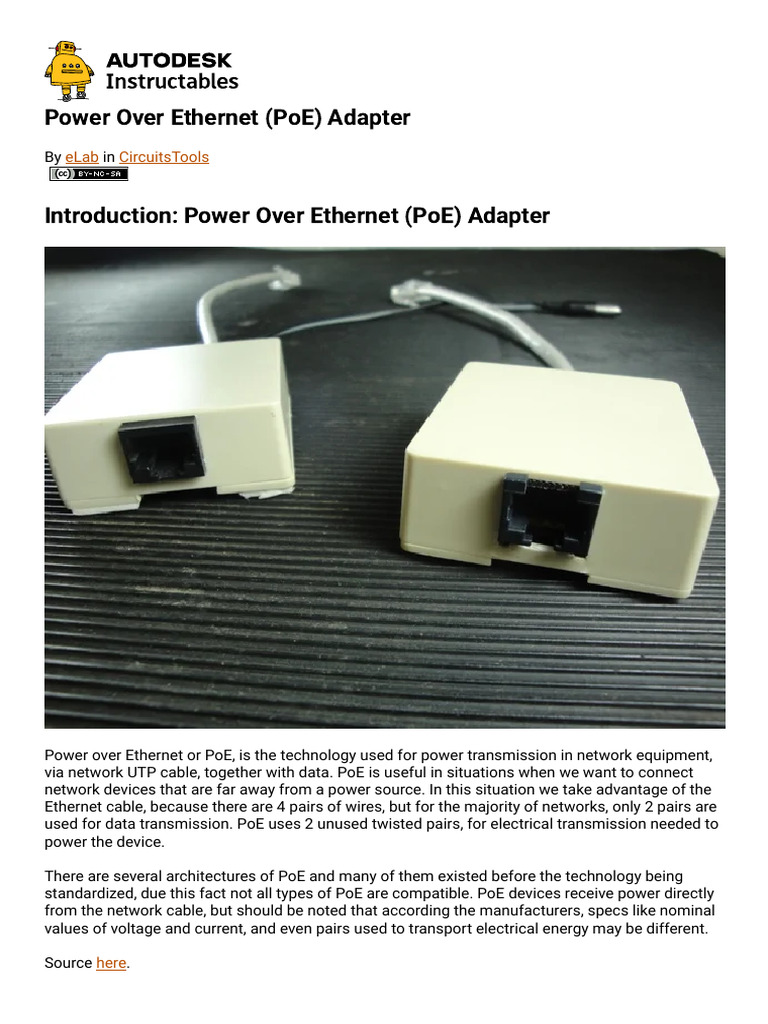 Power Over Ethernet (PoE) Adapter - 8 Steps (With Pictures ...