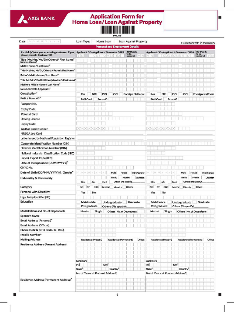 Home Loan - LAP Application Form Jan 2023_compressed | PDF