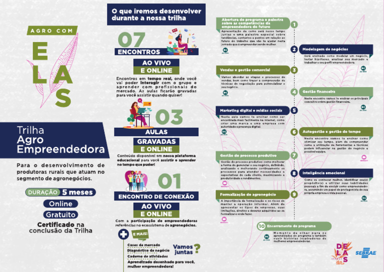 Infografico 8 Agro Empreendedora Agro Com Elas | PDF