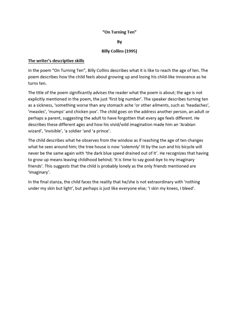 On Turning Ten | PDF