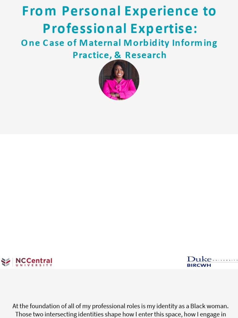 PQCNC Cardiac OB Kickoff - From Personal Experience to Professional ...