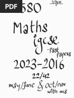 IGCSE Maths 0580 Formula List | PDF