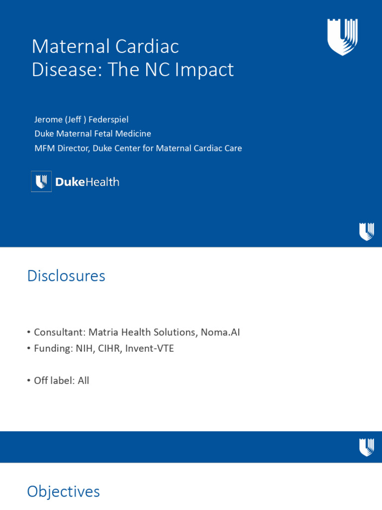 PQCNC Cardiac OB Kickoff - Maternal Cardiac Disease: The NC Impact ...