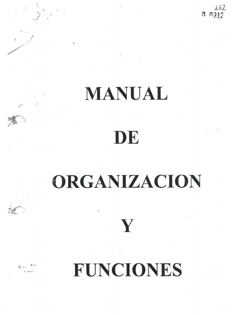 Manual de Organizacion y Funciones (MOF) | PDF