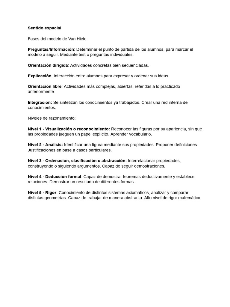 Sentido espacial | PDF | Geometría | Ecuaciones