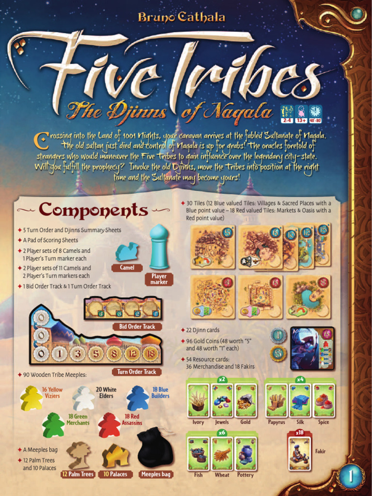 86 Five Tribes Rulebook | PDF