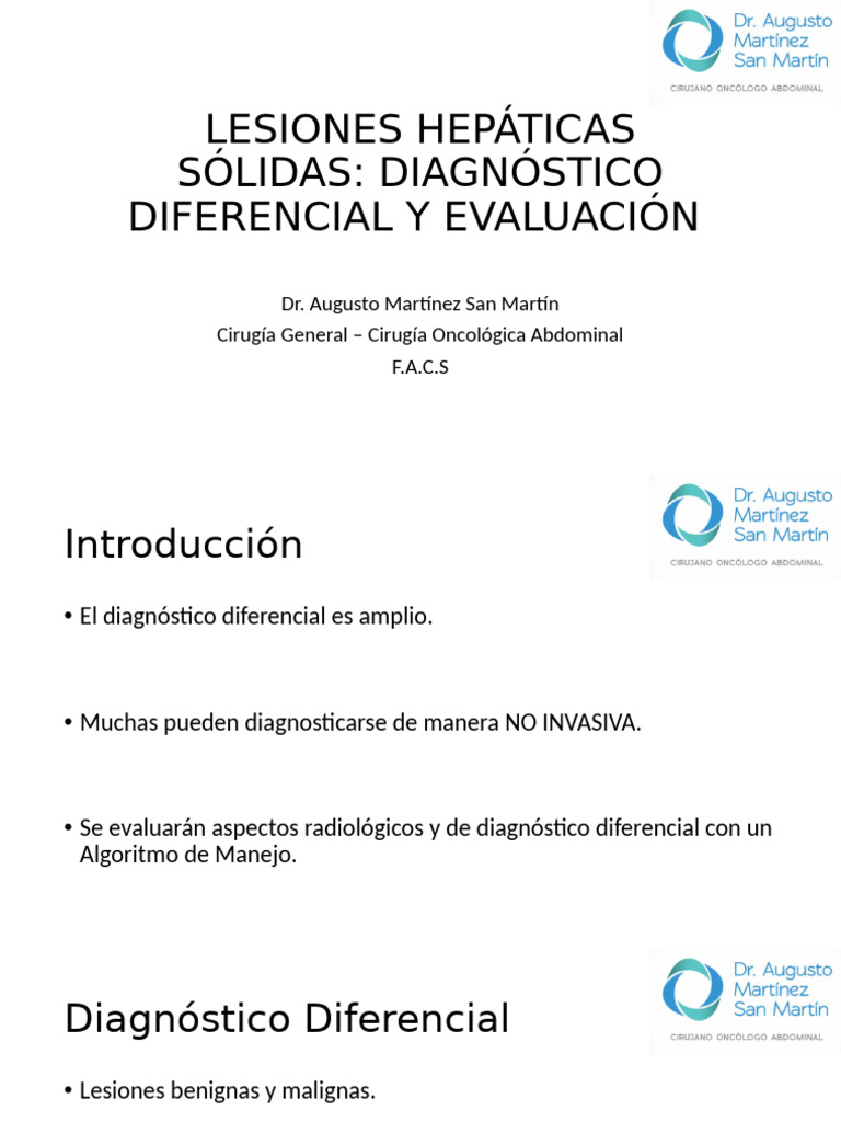 CIR II - II Fase - Teoría - 9 - Lesiones Hepáticas Sólidas - Dr ...