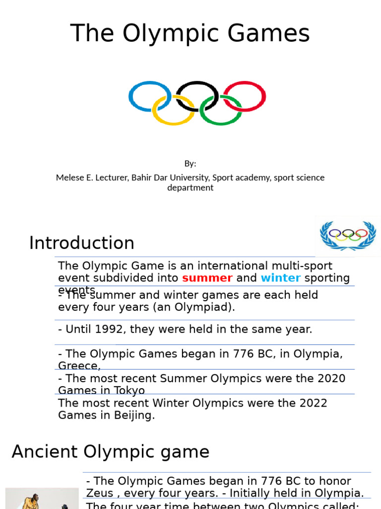 Overview of the Olympic Games | PDF | Olympic Games | Sports Competitions