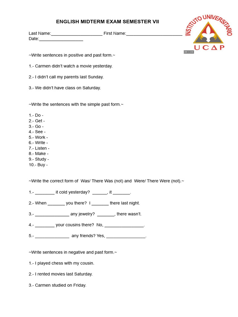 English Midterm Exam Semester Iv | PDF