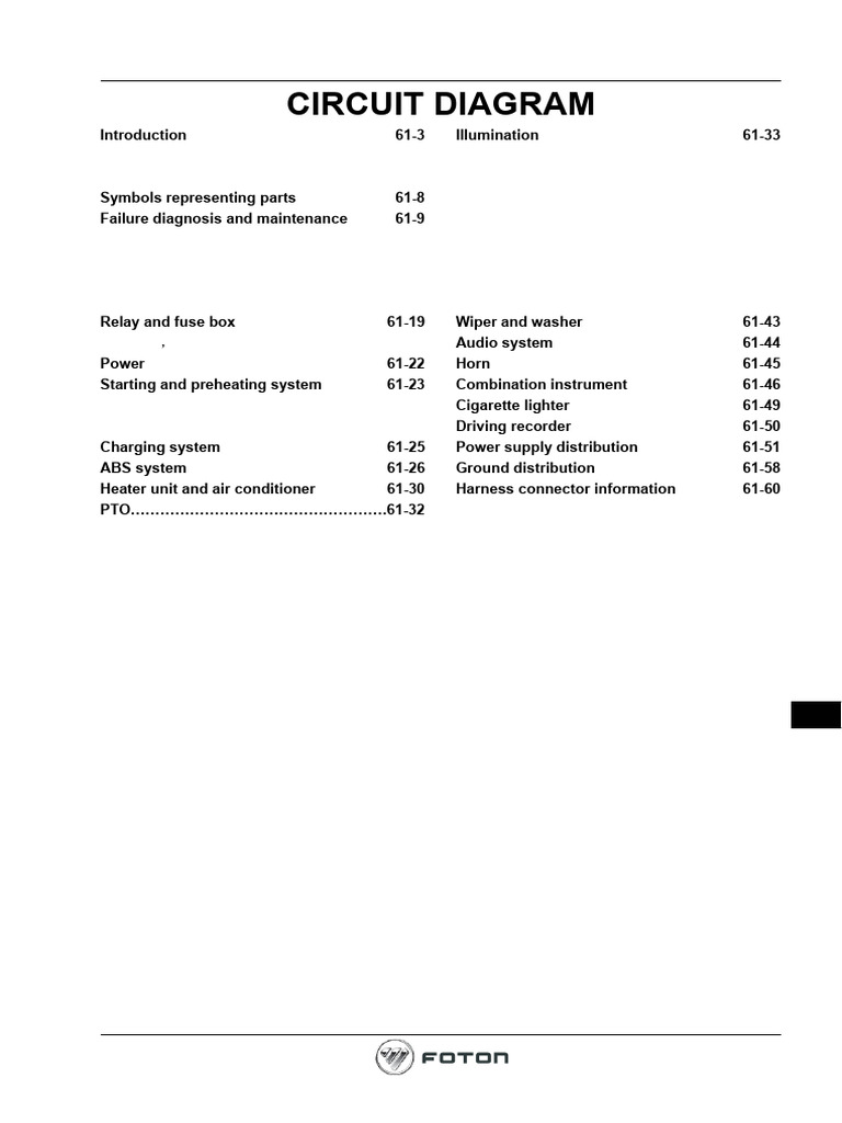 foton1093_el-shema | PDF | Electrical Connector | Fuse (Electrical)