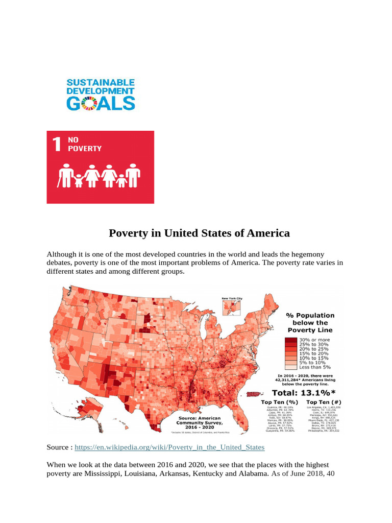 Poverty in United States of America | PDF | Poverty In The United ...