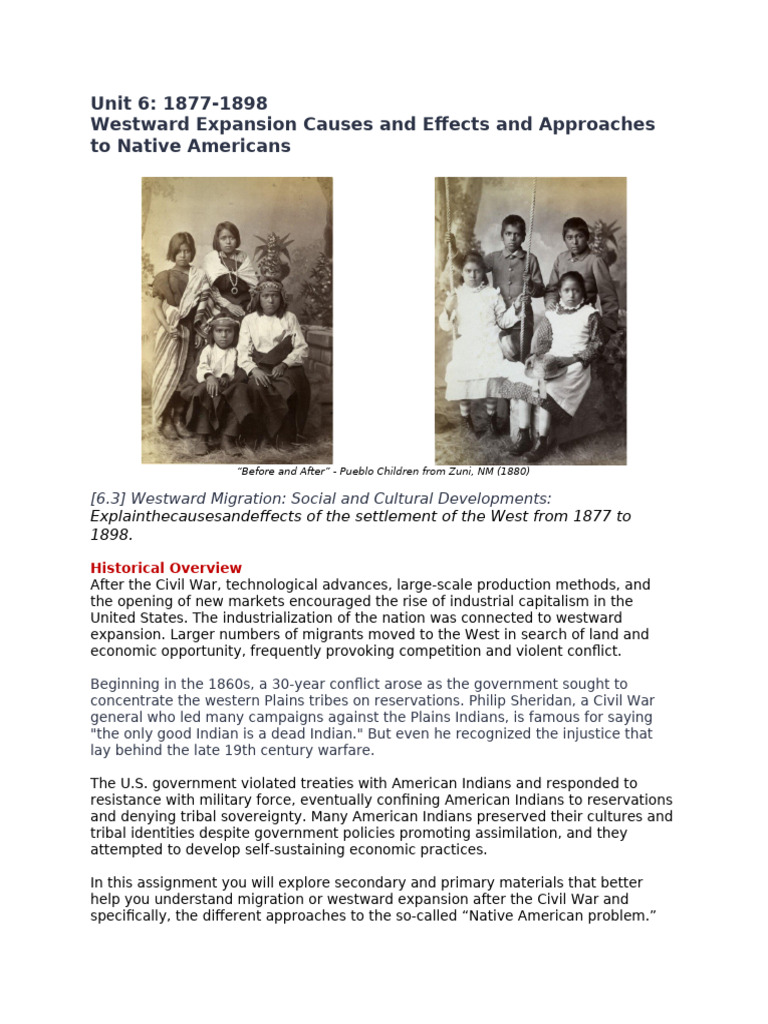 Westward Expansion - Approaches To Native Americans | PDF | Native ...