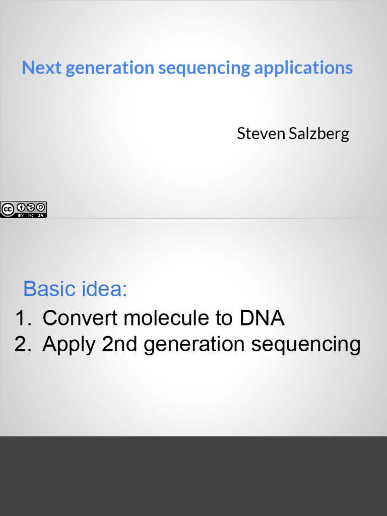 Next Generation Sequencing Applications | PDF | Complementary Dna | Dna Sequencing