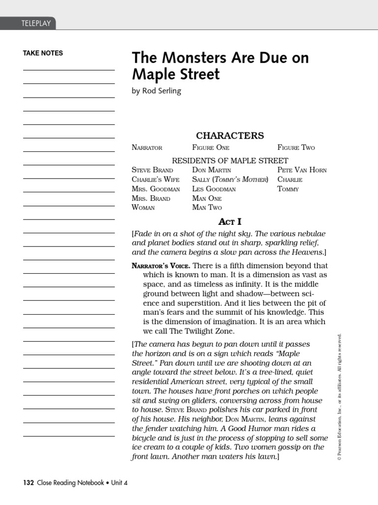 Monsters Are Due On Maple Street | PDF