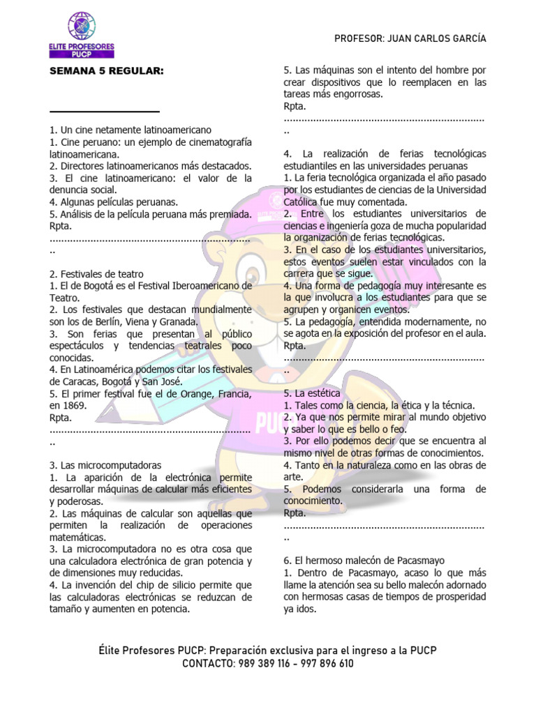 Vco Talento Reg6 Ejerciciosclase | PDF