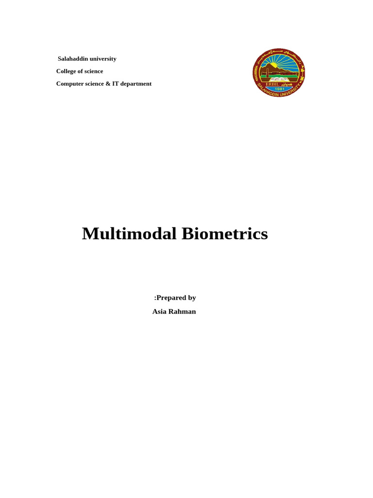 Biometric Report (1) | PDF | Biometrics | Cyberspace